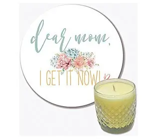 COURTSIDE MARKET Courtside Bloom Mom Inspiration I 8x8 Art Board & 9 Oz Candle - One-color