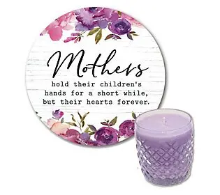 COURTSIDE MARKET Courtside Floral Mothers Hold 8x8 Art Board & 9 Oz Candle Set - One-color
