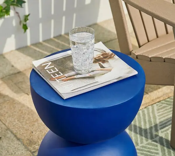 GLITZHOME 17' Multi Functional Garden Stool And Side Table