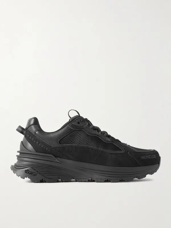 Moncler Lite Runner Suede, Leather And Mesh Sneakers