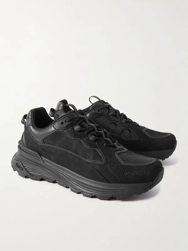 Moncler Lite Runner Suede, Leather And Mesh Sneakers