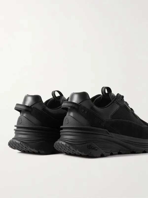 Moncler Lite Runner Suede, Leather And Mesh Sneakers