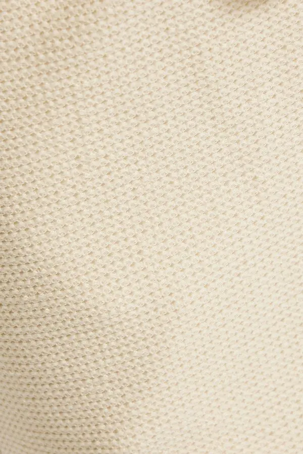Twenty Montréal Two-tone Waffle-knit Cotton-blend High-rise Shorts