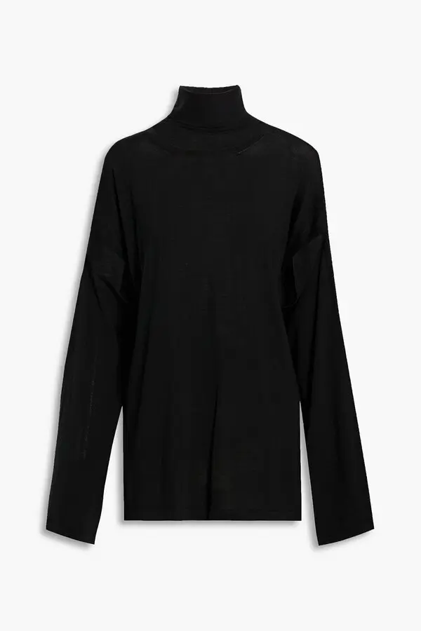 Wolford Cutout Wooljersey Turtleneck Top
