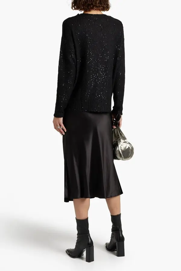 ATM Anthony Thomas Melillo Sequin Embellished Knitted Cardigan