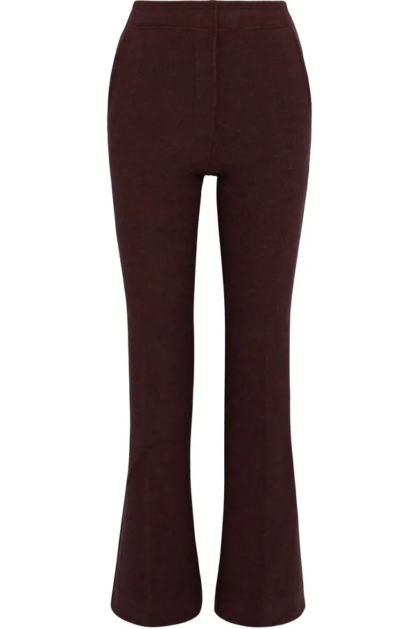 Twenty Montréal Mélange Fleece Flared Track Pants - Burgundy