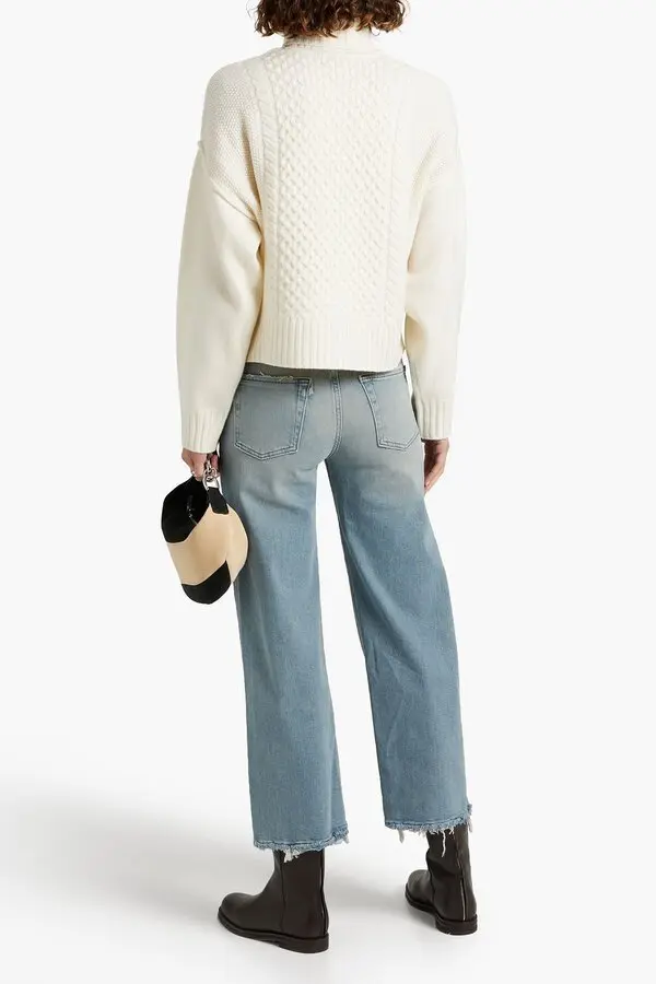 ATM Anthony Thomas Melillo Cableknit Wool Turtleneck Sweater