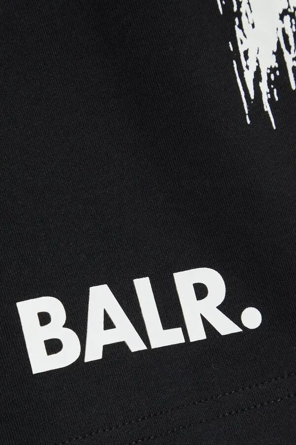 BALR. Coated Cotton Drawstring Shorts With Printed Detail