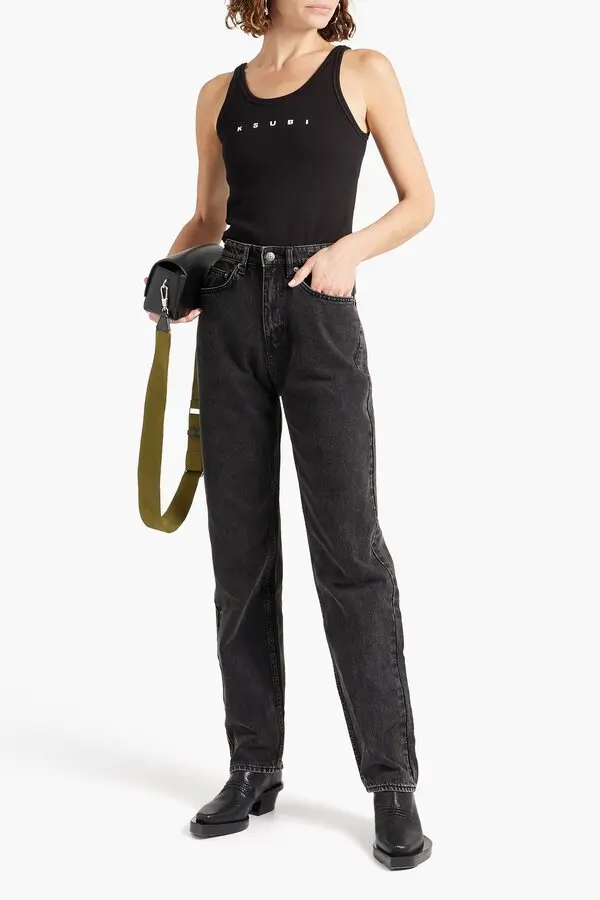 Ksubi Playback Highrise Straightleg Jeans - Black