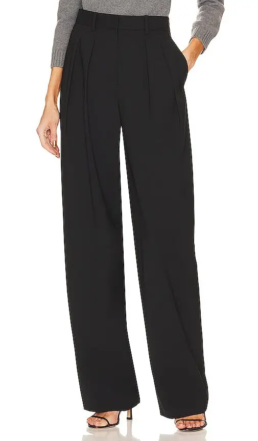Theory Double Pleat Wide Leg Pant