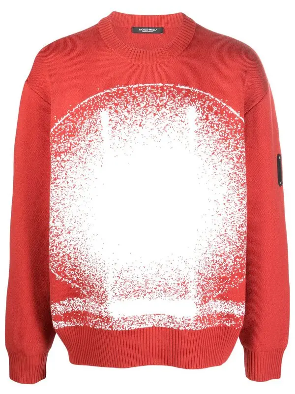 A-COLD-WALL* Exposure-print Knitted Crew Neck Sweatshirt