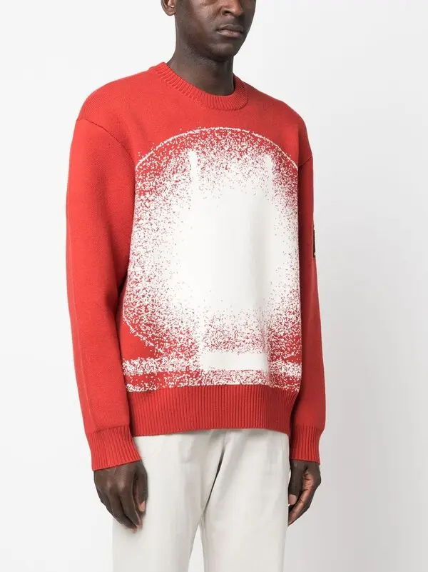 A-COLD-WALL* Exposure-print Knitted Crew Neck Sweatshirt