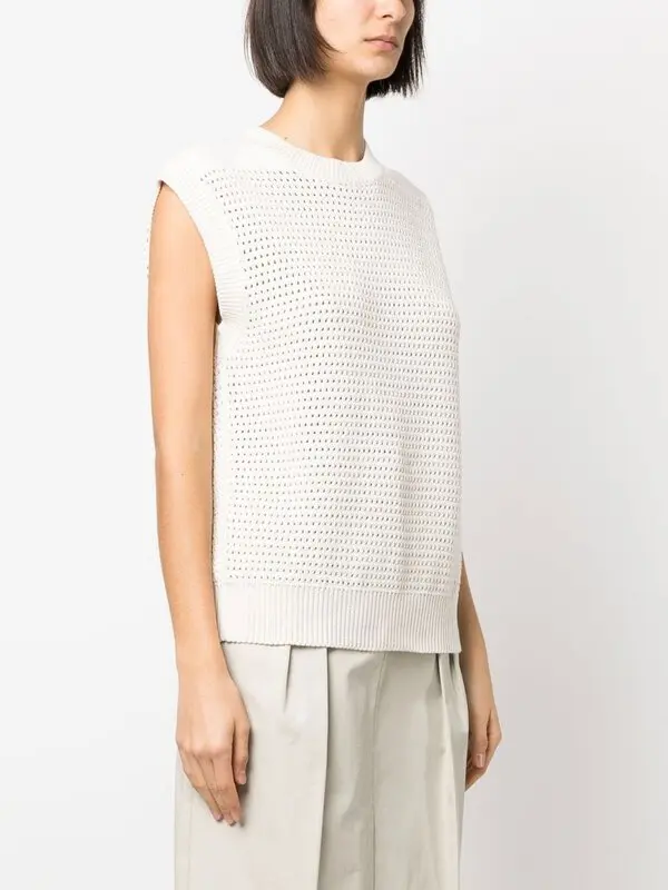 Closed Honeycomb Knit Vest