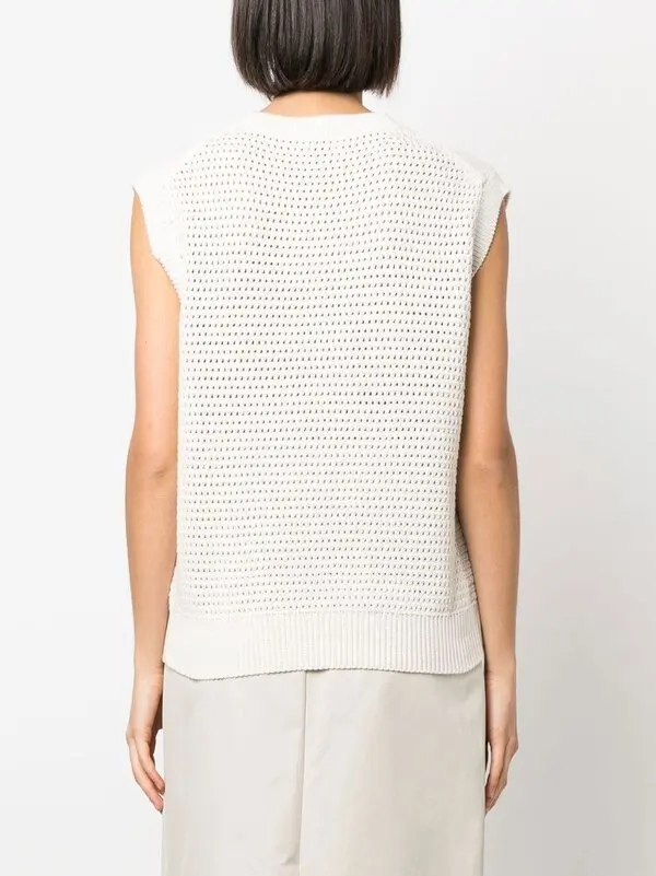 Closed Honeycomb Knit Vest