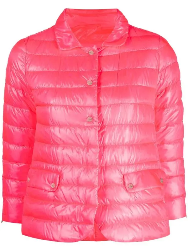 Herno Crop-sleeve Quilted Jacket - Pink