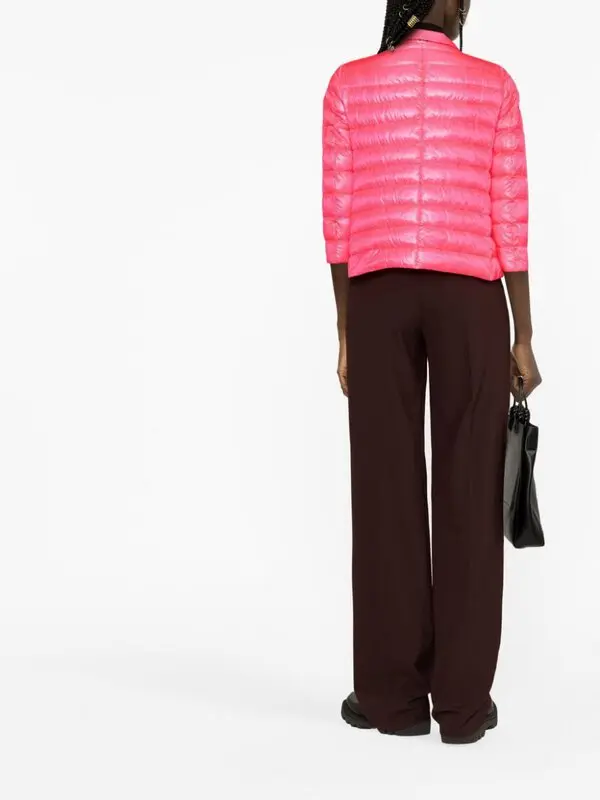Herno Crop-sleeve Quilted Jacket - Pink