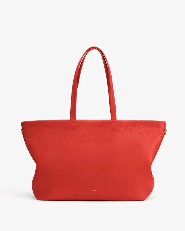 Cuyana Leather Zipper Tote Bag - Chili