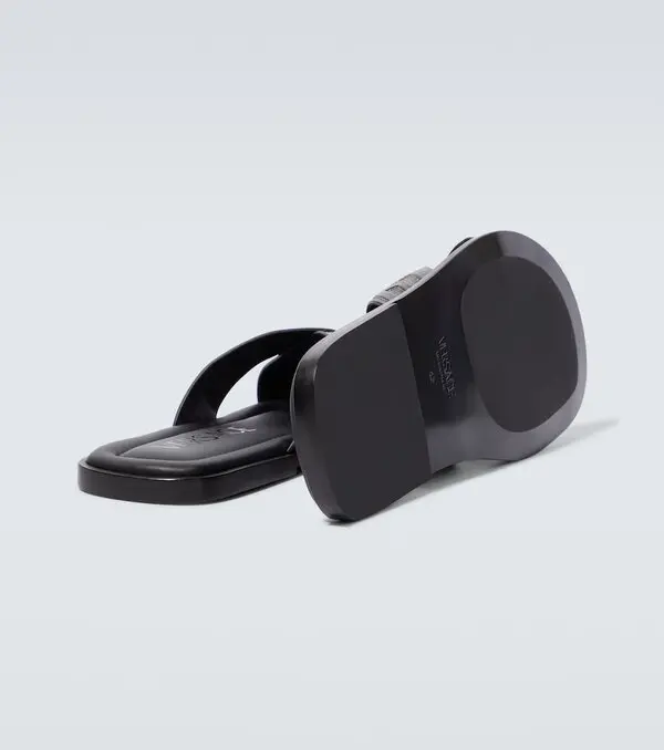Versace Greca Leather Slides