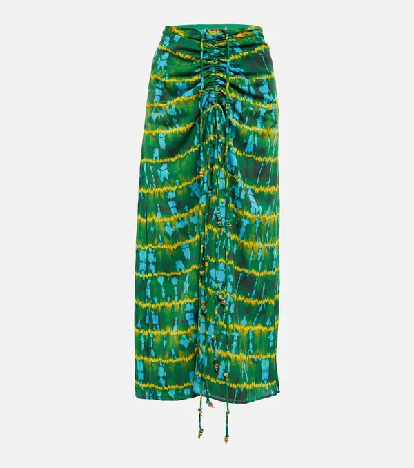 Altuzarra Safia Embellished Maxi Skirt - Green