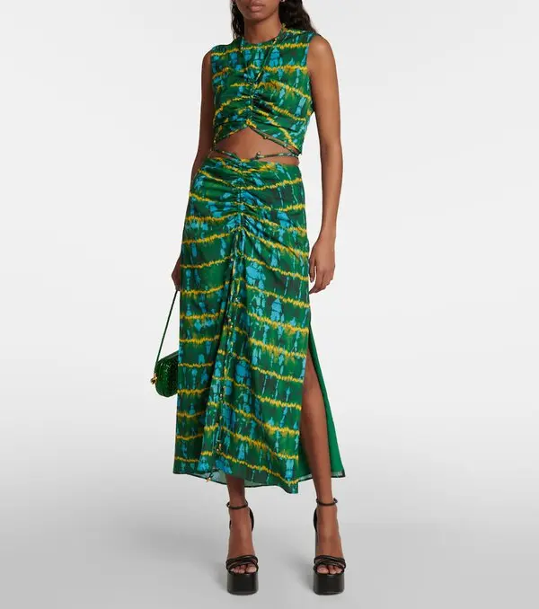 Altuzarra Safia Embellished Maxi Skirt - Green