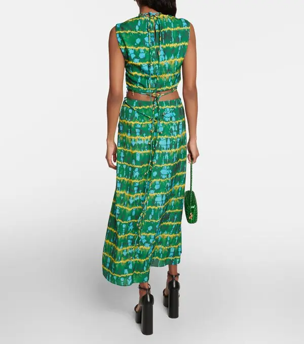 Altuzarra Safia Embellished Maxi Skirt - Green