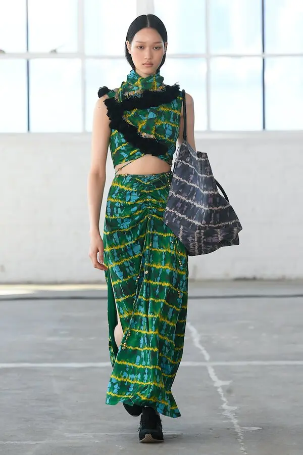 Altuzarra Safia Embellished Maxi Skirt - Green