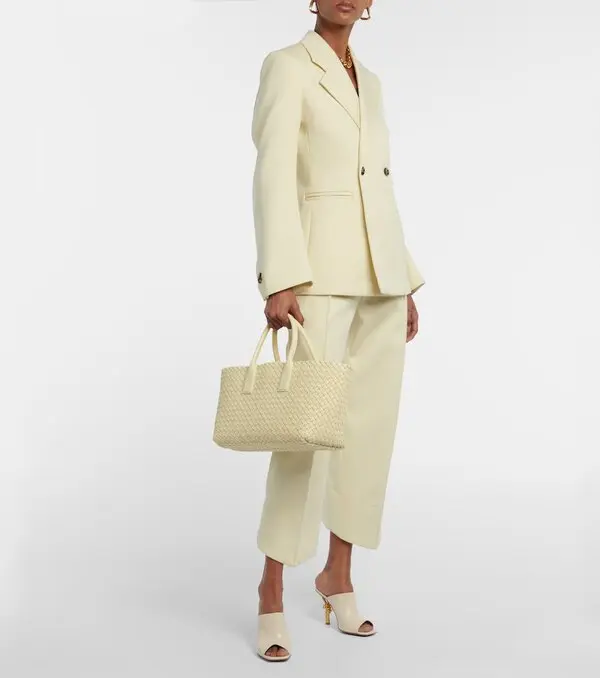 Bottega Veneta Knot Leather Mules - White