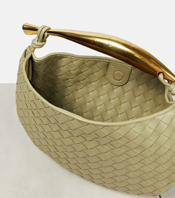 Bottega Veneta Sardine Leather Tote - Beige