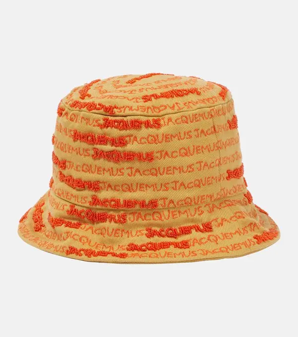 Jacquemus Le Bob Bordado Bucket Hat - Beige