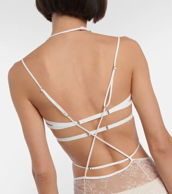 NENSI DOJAKA Bridal Halterneck Lace Gown