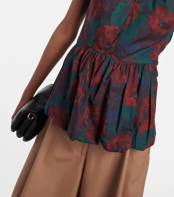 Dries Van Noten Floral Peplum Top
