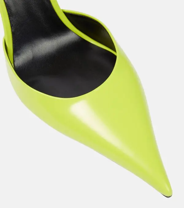 Versace Pin-point Embellished Leather Pumps