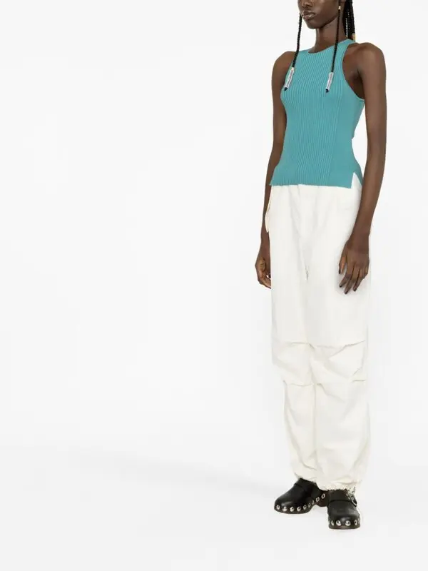GANNI Ribbed Knit Tank Top