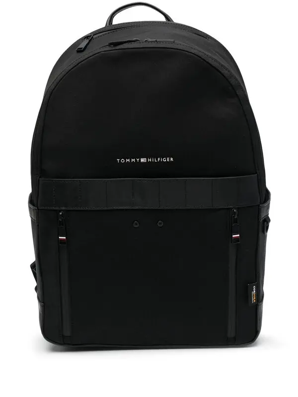 Tommy Hilfiger Logo Print Backpack - Black