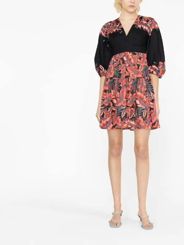 Pinko Floral-print Cotton Minidress