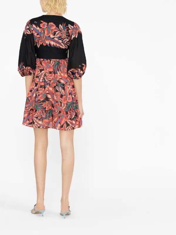 Pinko Floral-print Cotton Minidress