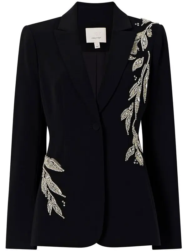 Cinq À Sept Crystal Embellished Blazer