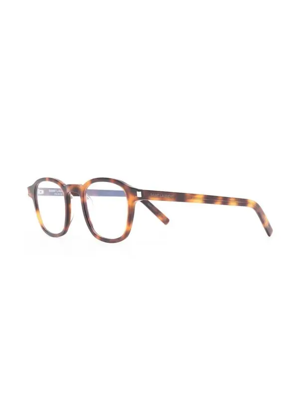 Saint Laurent Tortoiseshell Square-frame Eyeglasses