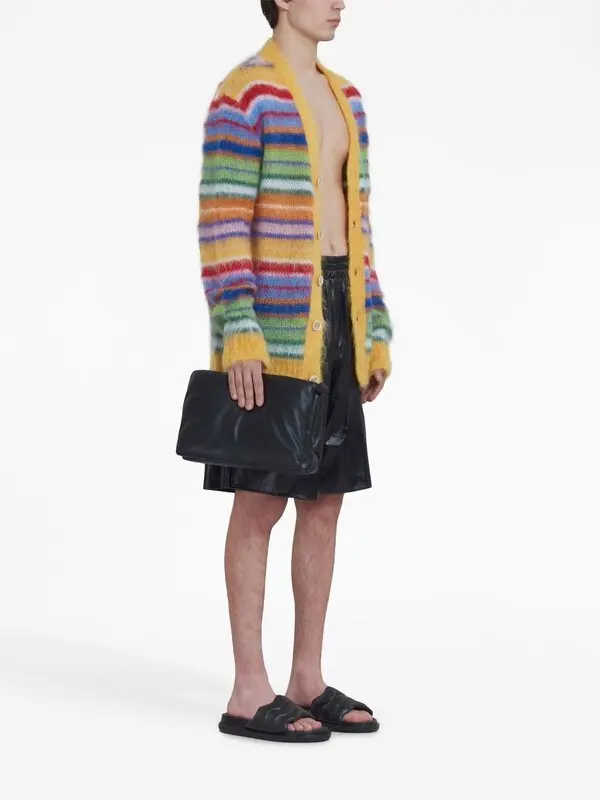 Marni Striped Mohair Blend Cardigan