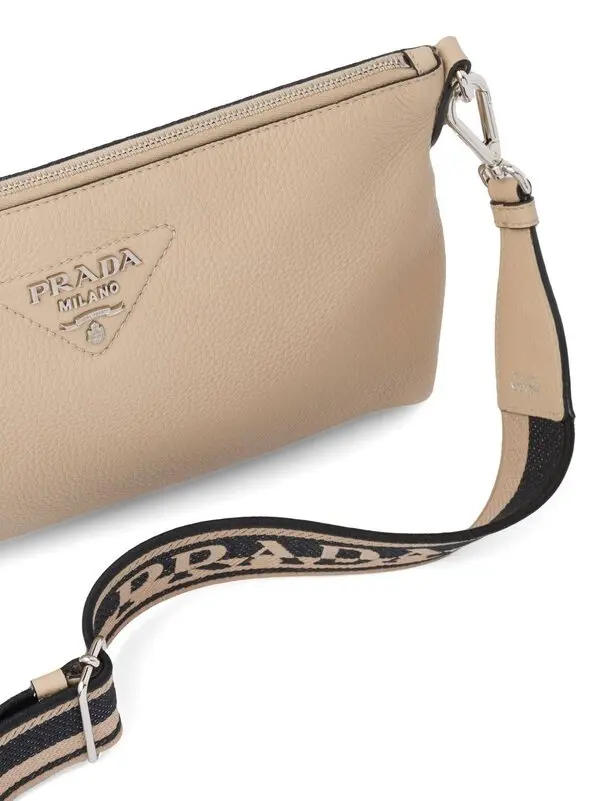 Prada Flou Logo-plaque Shoulder Bag