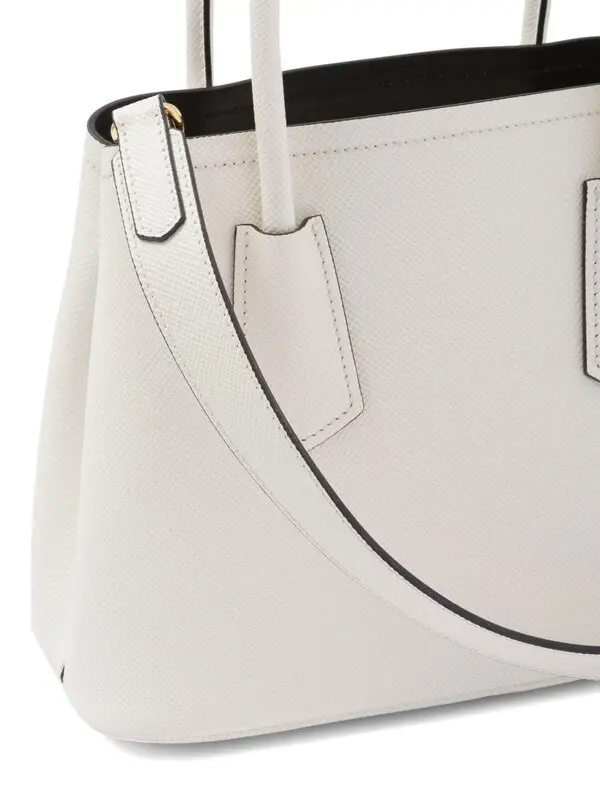 Prada Double Saffiano Leather Tote Bag - White