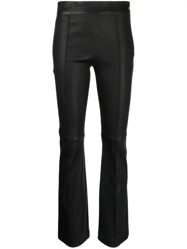 Helmut Lang Flared Leather Trousers