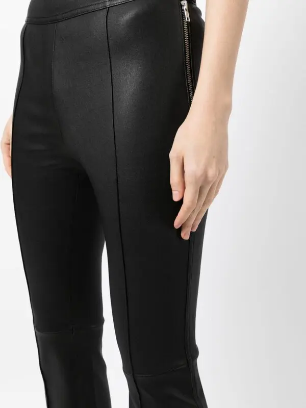 Helmut Lang Flared Leather Trousers