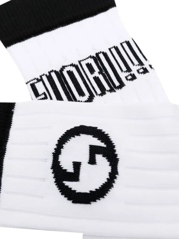 Gucci Slogan Intarsia Cotton Socks
