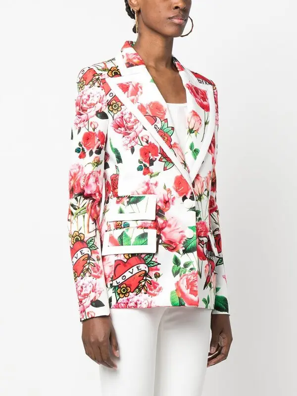 Philipp Plein Love Floral-print Blazer