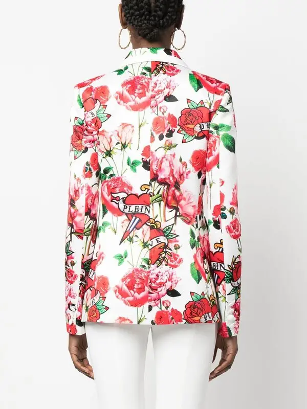 Philipp Plein Love Floral-print Blazer