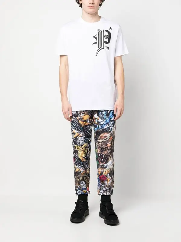 Philipp Plein Gothic Plein Cotton T-shirt - White