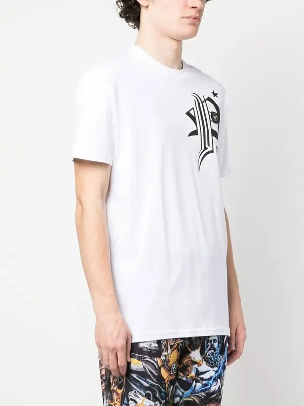 Philipp Plein Gothic Plein Cotton T-shirt - White
