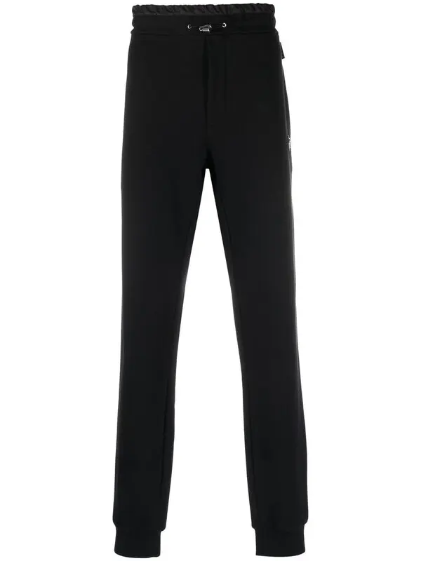 Philipp Plein Logo-patch Drawstring Track Pants - Black