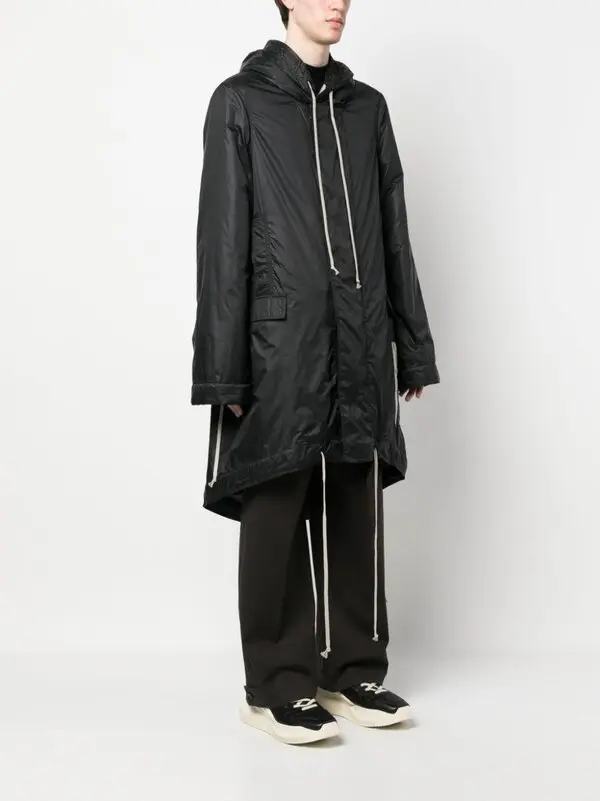 Rick Owens Fishtail Hooded Raincoat